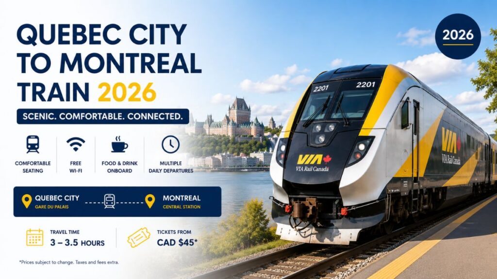 Quebec City To Montreal Train 2026: VIA Rail Schedule, Tickets, Travel ...